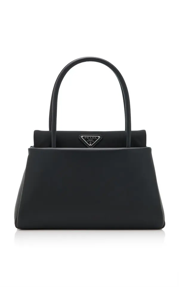Prada Passage Nylon-trimmed Leather Bag - Black