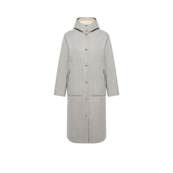 Moncler Anthrene 3-in-1 Wool & Cashmere Blend Hooded Down Jacket - Gray