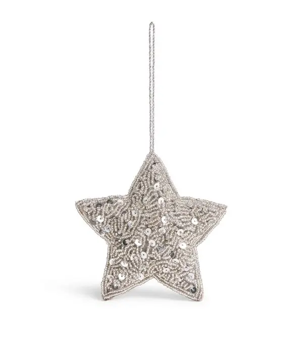 Harrods Beaded Star Tree Decoration