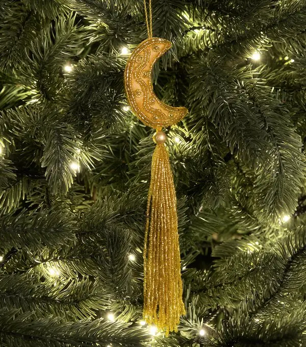 Harrods Beaded Moon Tree Decoration