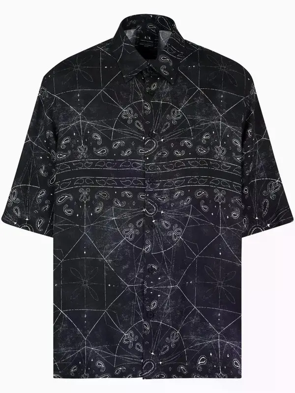 Armani Exchange Graphic-print Shirt - Black