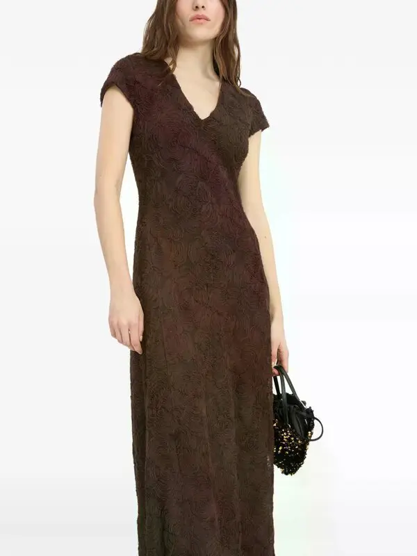 ROTATE BY BIRGER CHRISTENSEN Floral Mesh Maxi Dress