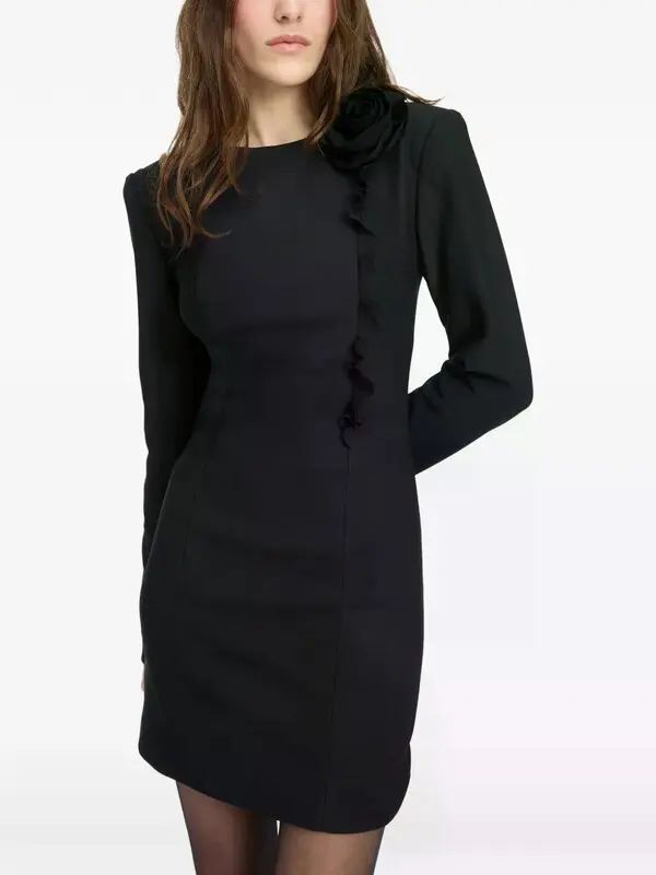 ROTATE BY BIRGER CHRISTENSEN Crepe Mini Dress With Flower Detail