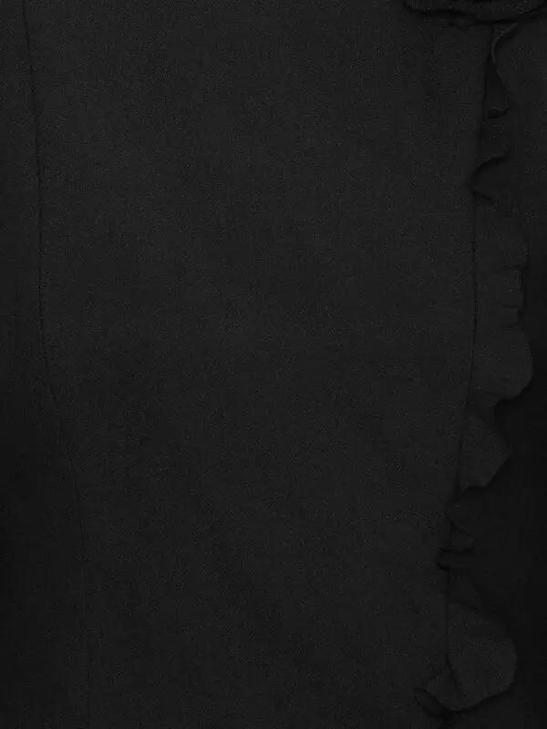 ROTATE BY BIRGER CHRISTENSEN Crepe Mini Dress With Flower Detail