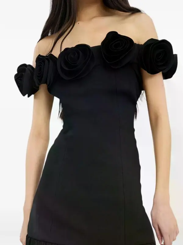 ROTATE BY BIRGER CHRISTENSEN Off-shoulder Maxi Dress With Floral Embellishments