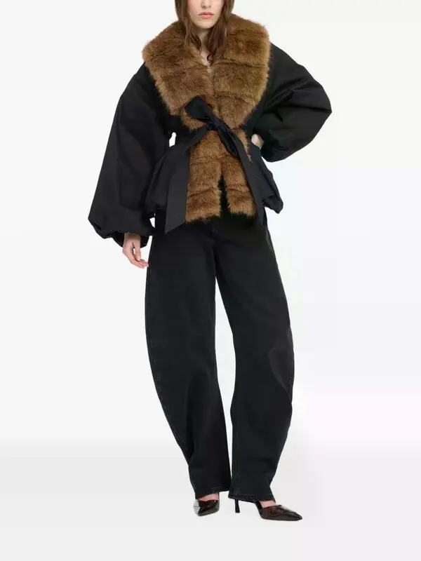 ROTATE BY BIRGER CHRISTENSEN Faux-fur Collar Jacket