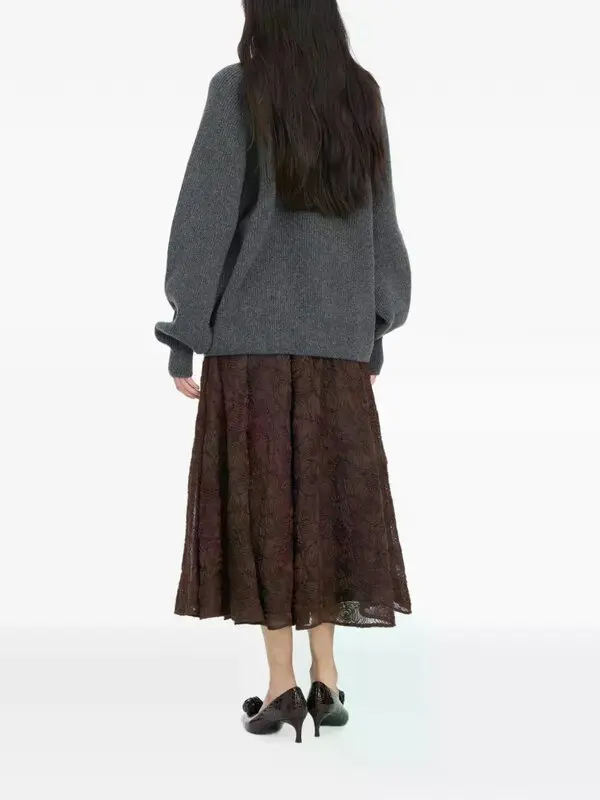 ROTATE BY BIRGER CHRISTENSEN Floral Mesh Sun Skirt