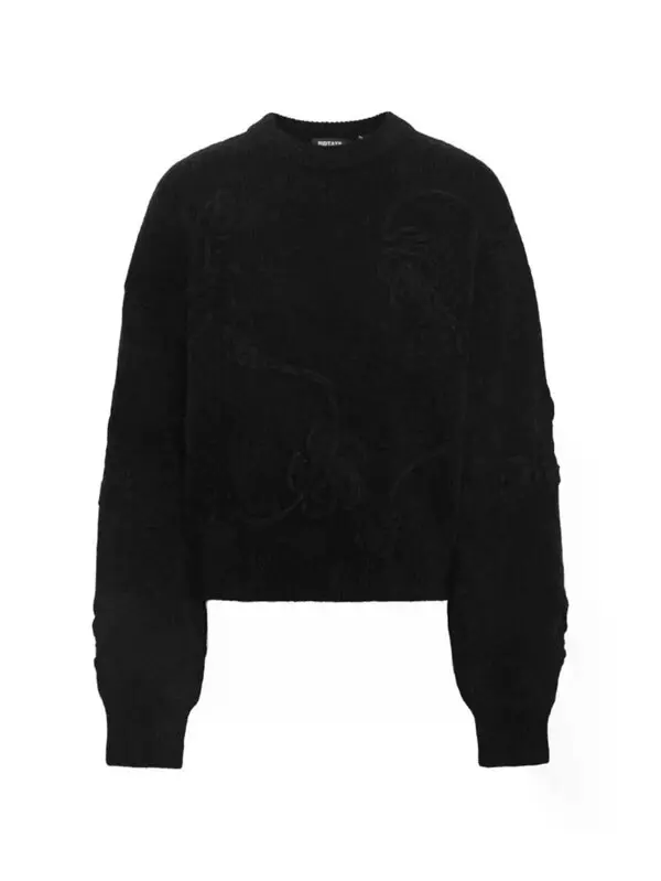 ROTATE BY BIRGER CHRISTENSEN 3d Flower Knit - Black