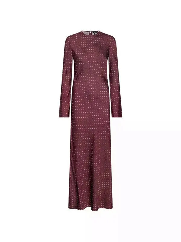 ROTATE BY BIRGER CHRISTENSEN Dot Satin Maxi Dress - Red
