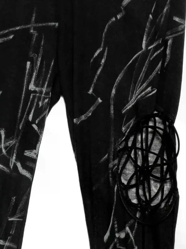 Yohji Yamamoto Abstract-print Leggings