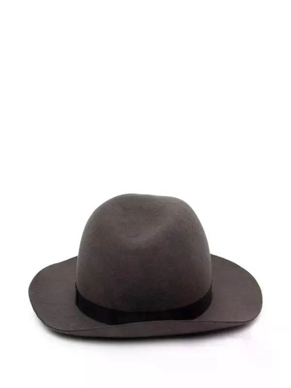 Yohji Yamamoto Grosgrain-trim Fedora Hat