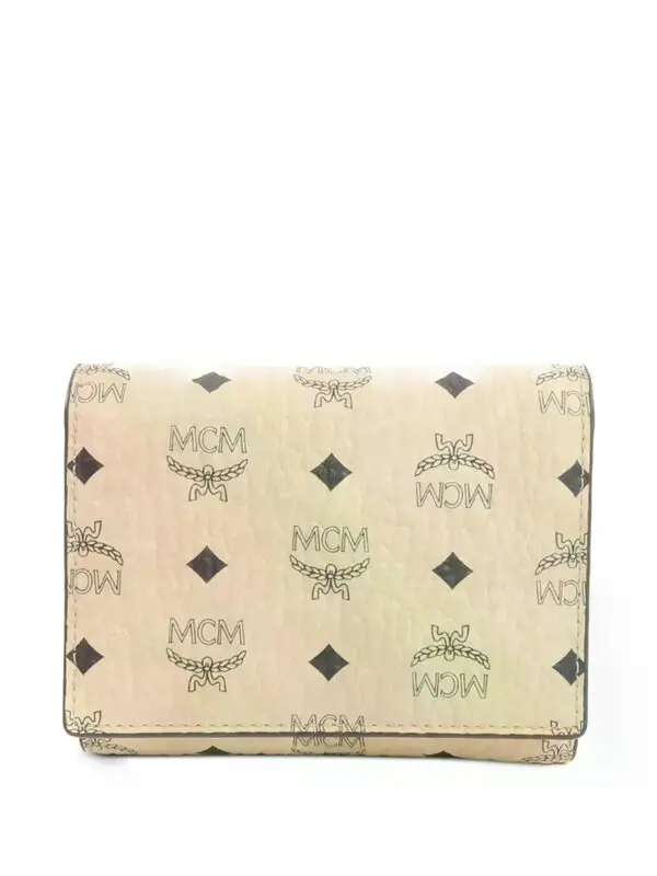 Mcm Monogram-print Wallet - Neutrals