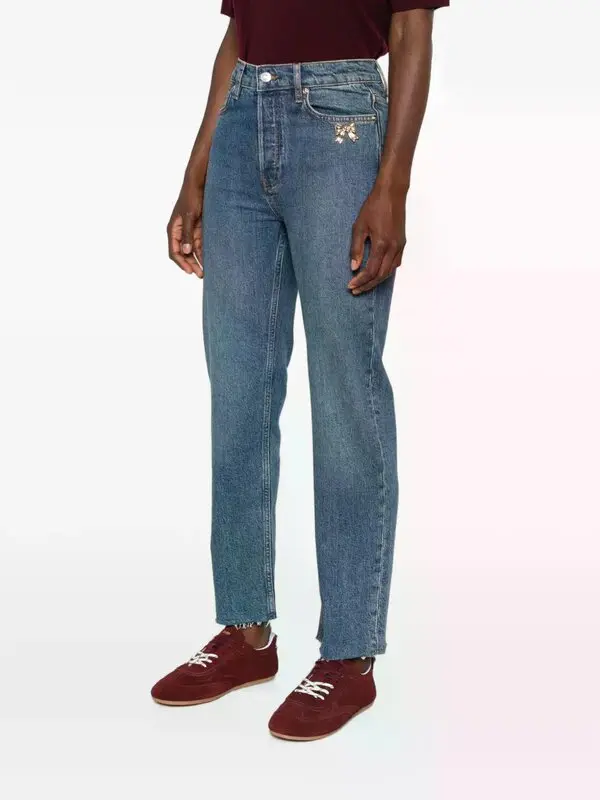 Maje Bow-embellished Straight-leg Jeans