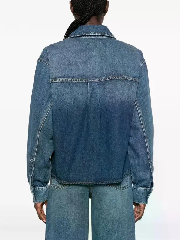 Maje Embellished Denim Shirt