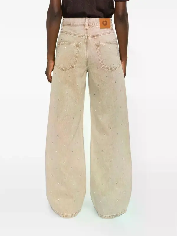 Maje Crystal-embellished Straight-leg Jeans
