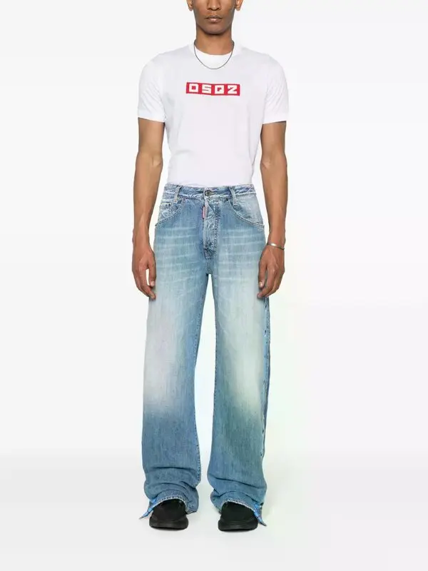 Dsquared2 Light Tape Wide-leg Jeans