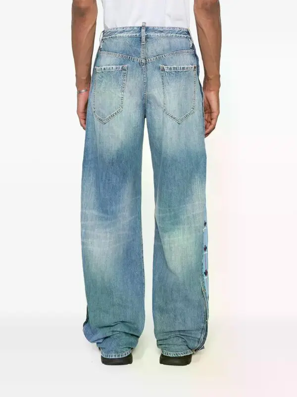 Dsquared2 Light Tape Wide-leg Jeans