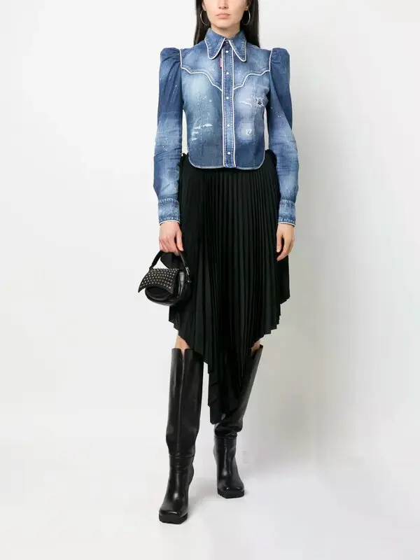 Dsquared2 Distressed Western-style Shirt