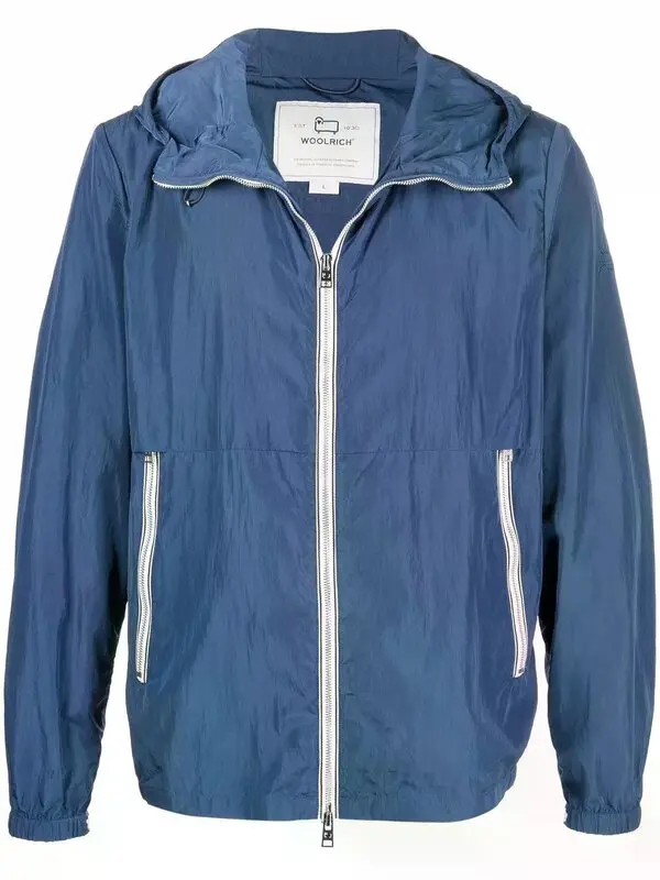 Woolrich Zip-through Hooded Windbreaker Jacket - Blue