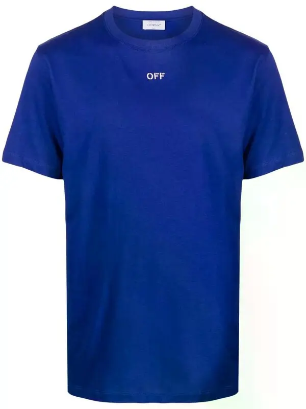 Off-White Arrows Stitch Cotton T-shirt - Blue
