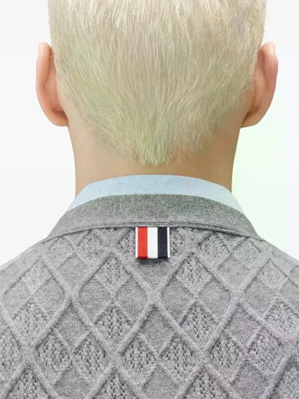 Thom Browne Argyle Intarsia Cardigan
