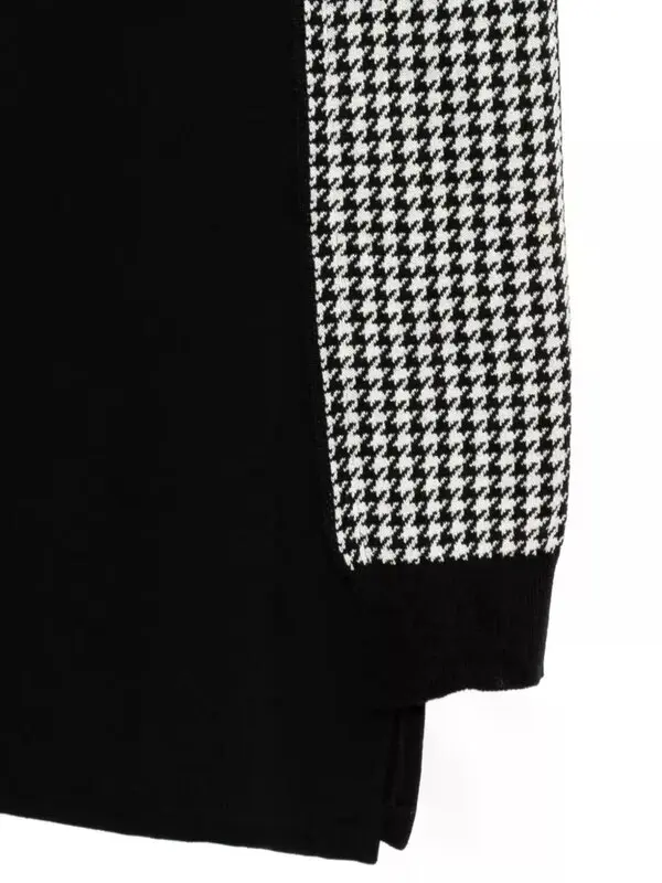 Y’s Houndstooth-panel Drawstring Skirt