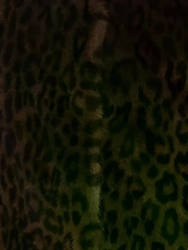 ROTATE BY BIRGER CHRISTENSEN Faux Fur Leopard Print Cropped Jacket