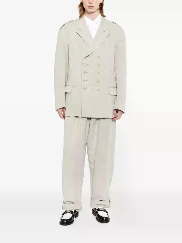 Yohji Yamamoto Pleated Cuff-tab Trousers