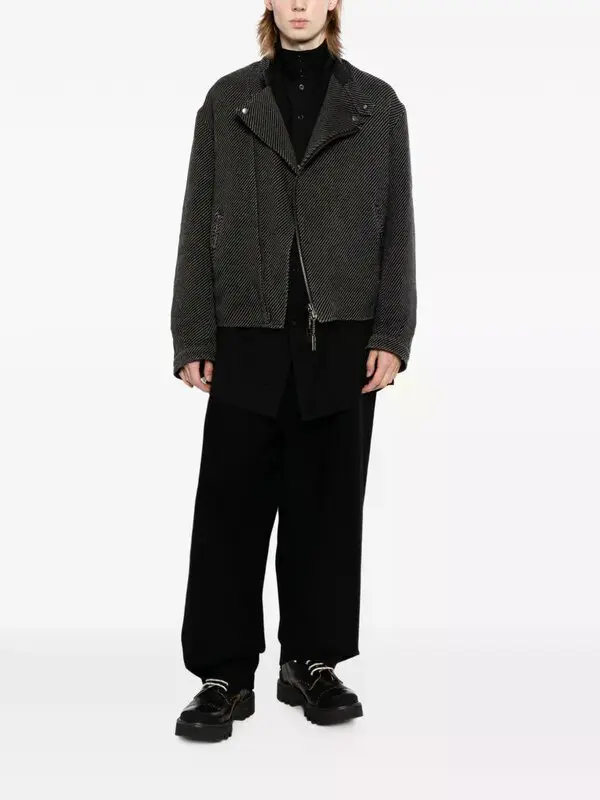 Yohji Yamamoto Flannel Side-dart Trousers