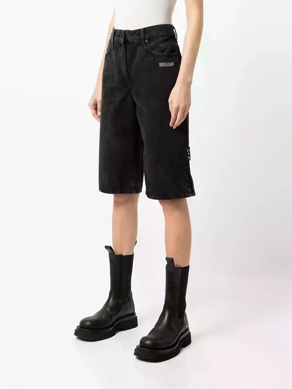 Off-White Logo-print Knee-length Shorts