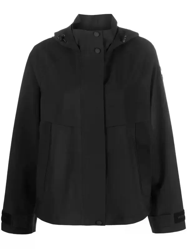 Woolrich Logo-patch Hooded Jacket - Black