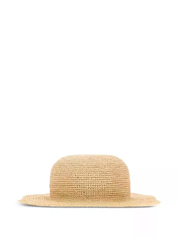 Fendi Logo-patch Raffia Hat