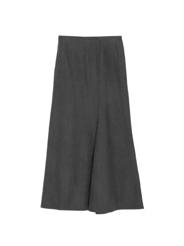 Yohji Yamamoto W/c Washer Maxi Skirt - Grey
