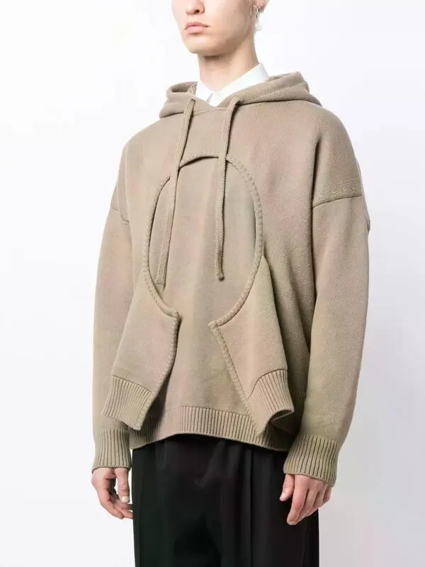 Off-White Cut-out Layered Hoodie - Neutrals