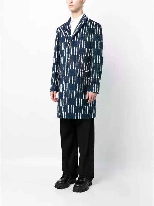 Off-White Shibori Jacquard Coat