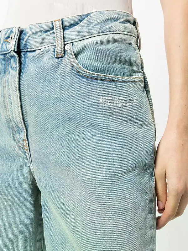 Off-White Logo-print Knee-length Shorts