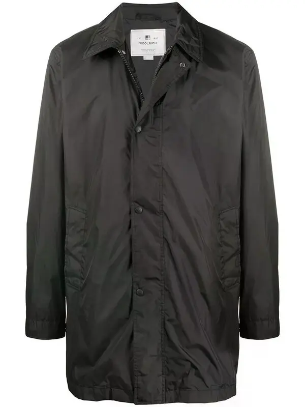 Woolrich Single Breasted Coat - Black