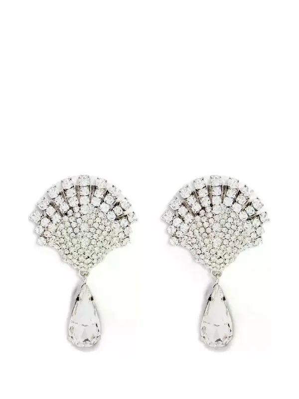 Alessandra Rich Crystal Shell-motif Drop Earrings