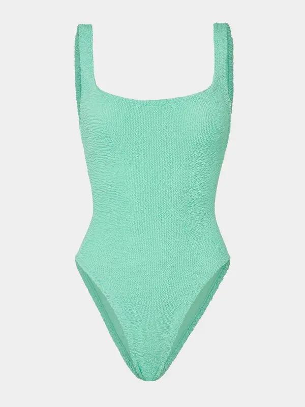 Hunza G Square Neck Swim - Metallic Mint