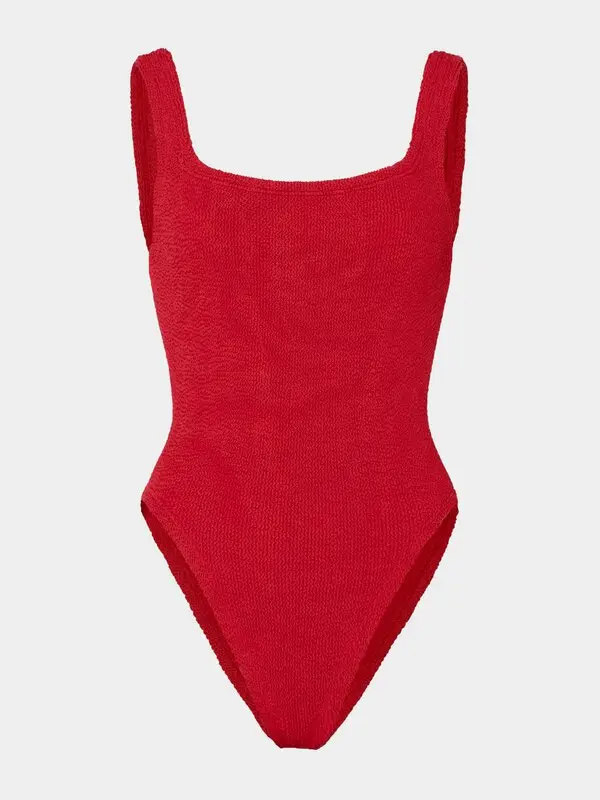 Hunza G Square Neck Swim - Red