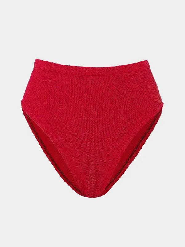 Hunza G High Waist Bikini Bottom - Red