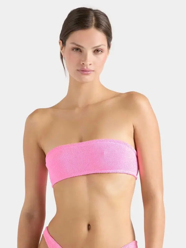 Hunza G Bandeau Bikini Top - Bubblegum