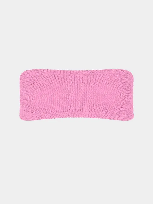 Hunza G Bandeau Bikini Top - Crinkle Bubblegum