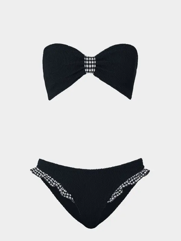 Hunza G Jean Bikini - Black Gingham