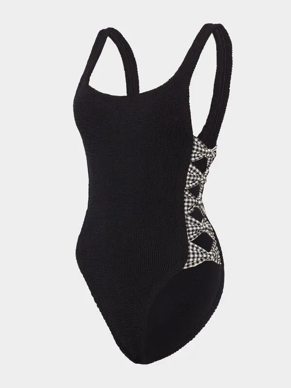 Hunza G Tiffany Swimsuit - Gingham Black