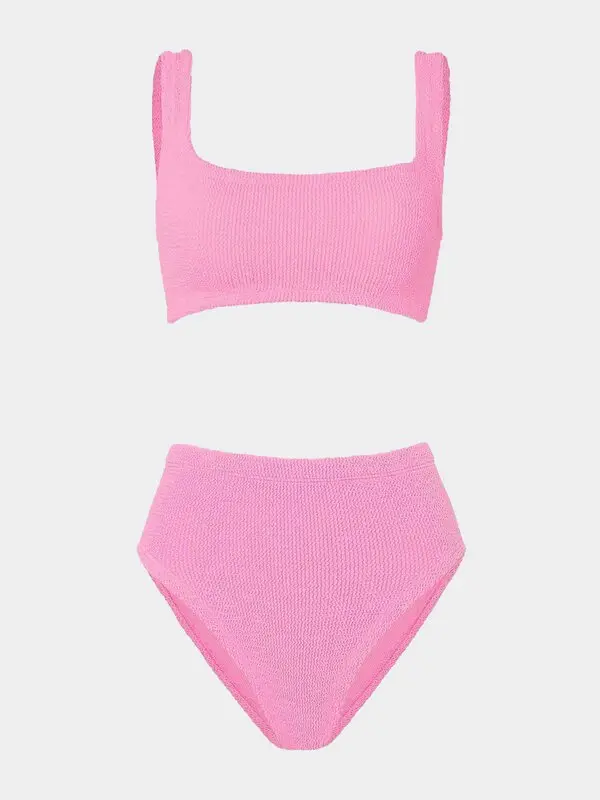Hunza G Patricia Bikini | | Original Crinkle™ Swimwear - Bubblegum