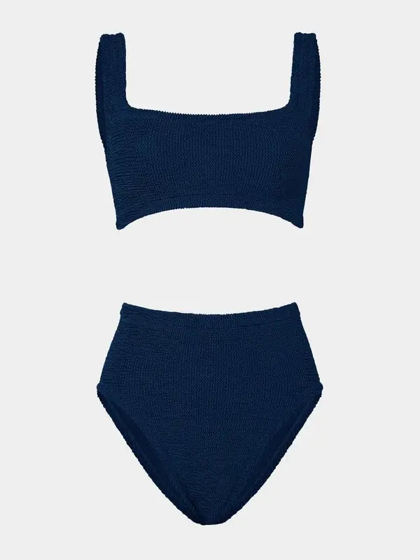 Hunza G Patricia Bikini | | Original Crinkle™ Swimwear - Navy