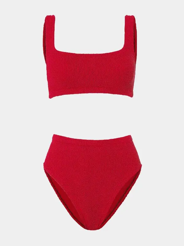 Hunza G Patricia Bikini | | Original Crinkle™ Swimwear - Red