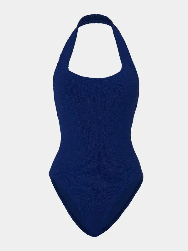 Hunza G Sandy Swim | | Original Crinkle™ Swimwear - Navy