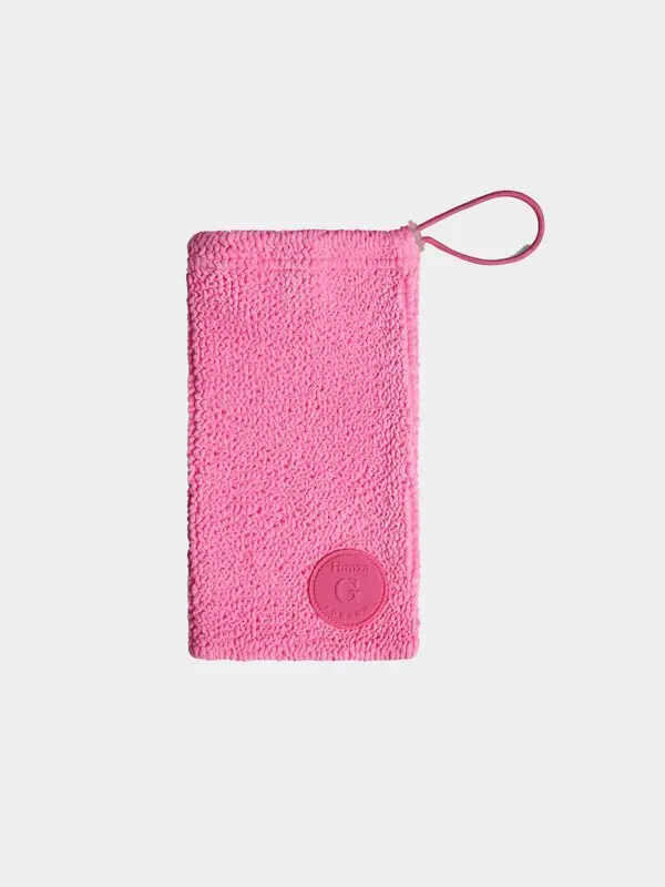Hunza G Sunglasses Pouch - Crinkle Bubblegum